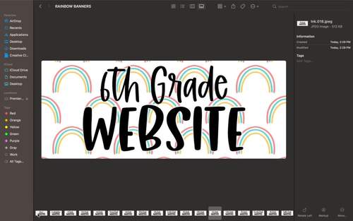 Editable Classroom Website Templates - Google Sites - Colorful Rainbow