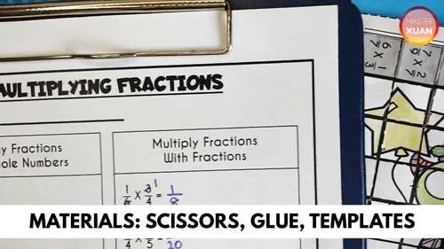 Multiplying Fractions Hands On Activities, 5th Grade Halloween Monster ...