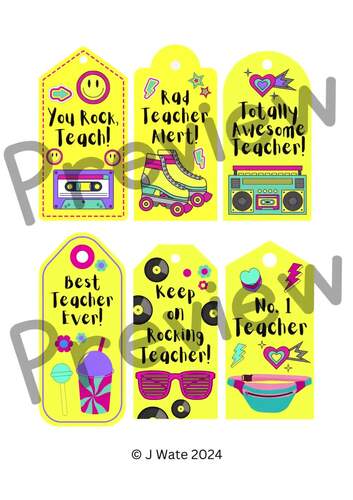 Teacher Appreciation Week Fun Gift Tags for Teachers & Staff | TPT