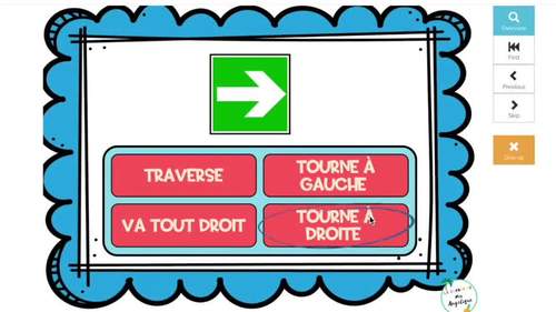 French Directions In Town BOOM CARDS | En ville | DELF Digital Learning