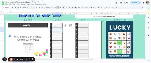 Rate of Change and Slope Digital Self Checking & Printable Activity for ...