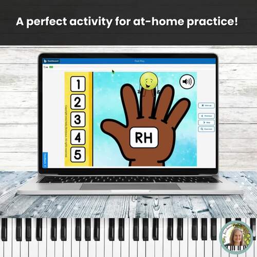 Piano Finger Numbers BOOM™ Cards Activity for Beginning Piano with Dot ...