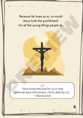 Good Friday: Best Love Story; storybook and activities by Justforyou