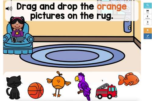 DIGITAL Color Activities - ORANGE - Distance Learning - Boom Cards