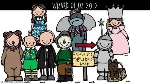 Wizard of Oz clip art 2012, literature, book companion COLORED Version