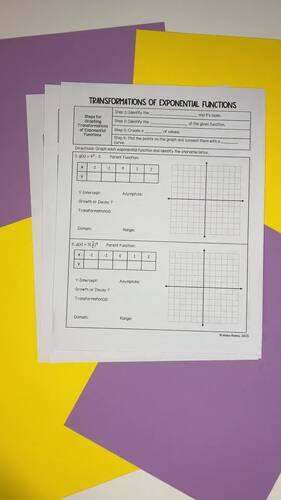 Exponential and Logarithmic Functions Guided Notes Bundle | Algebra 2 ...