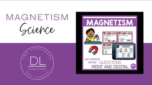 Magnetism Task Cards by Dualati Edu Bilingual Resources | TPT