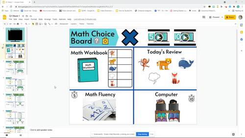 Digital Math Choice Board and Math Spiral Review Q1 Week9 | TPT