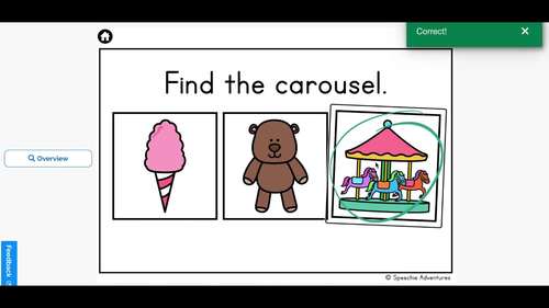 Amusement Park Preschool Language Unit Boom Cards™ by Speechie Adventures