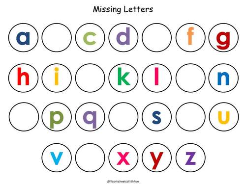 Alphabet Sequencing, ABC Order, ABC Practice, Lowercase Missing Letters ...