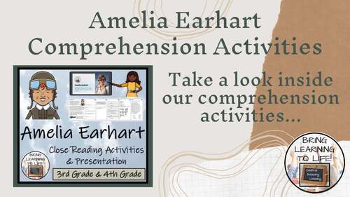 Amelia Earhart Close Reading Passage & Comprehension Activities | 3rd ...