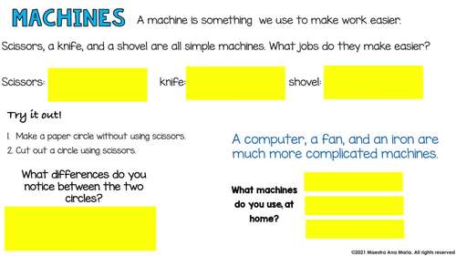 Simple Machines Readings, Hands on Acitivities, and Posters | TPT