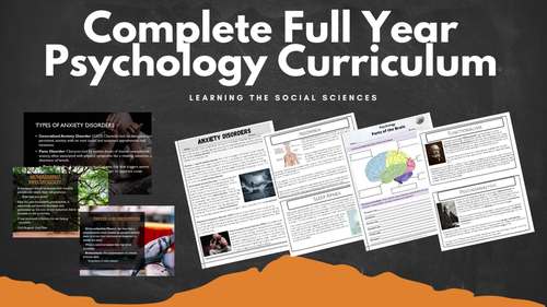 Entire Year Complete Psychology Curriculum - Full Course - Print and ...