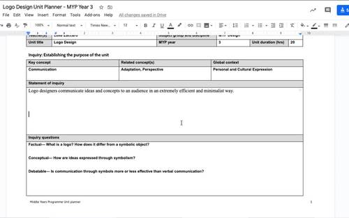 MYP Logo Design - Distance Learning Compatible by MYP Design and Technology