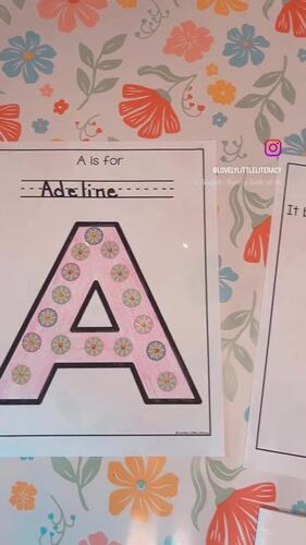 First Letter of Name Activity Alphabet Name Craft Pre-K Kindergarten ...
