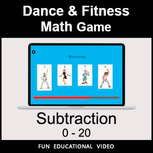 Subtraction 0-20 - Math Dance Game & Math Fitness Game - Math Video