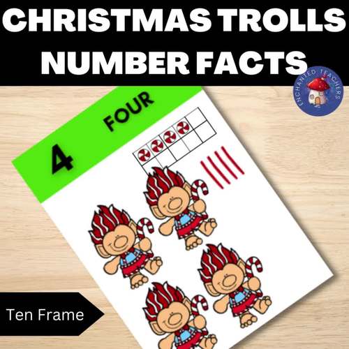 Number Posters, Ten Frames - Christmas Trolls by Best Little Teachers Shop