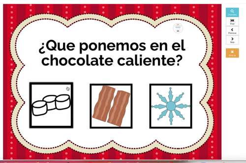 Christmas Spanish Wh Questions- Preguntas Que Quien Donde- Edicion Navidad
