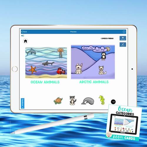 Ocean Categories Boom Cards by Speech Friend | TPT