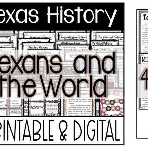 Texas History / Texas and the World / Printable & Digital | TPT