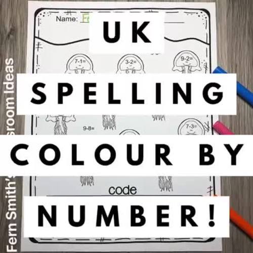Colour By Number Ocean Animals Addition and Subtraction UK Version Bundle