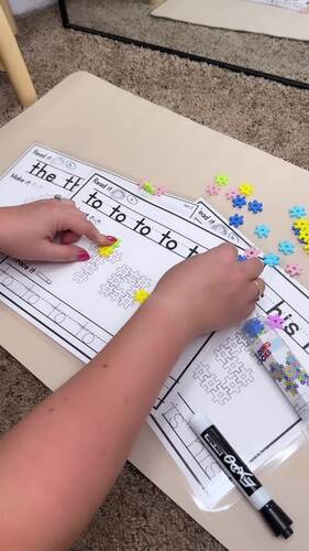 All Level K Trick Word Hashtag Building Block Mats - Kindergarten Fun ...