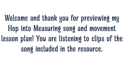 Hop Into Measuring Song and Movement Activity by Move Sing and Learn