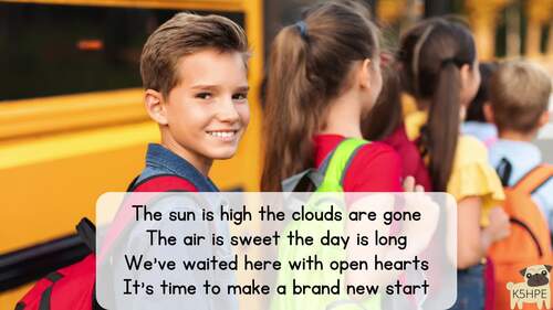 Music: Welcome Back Song Classroom Songs Reading Lyrics Sing-Along