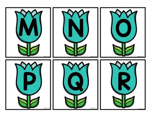 Spring Alphabet Matching Card Games by B is for Bilingual | TPT