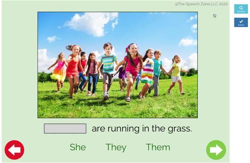 Boom Cards No Print Spring Pronouns by The Speech Zone | TPT