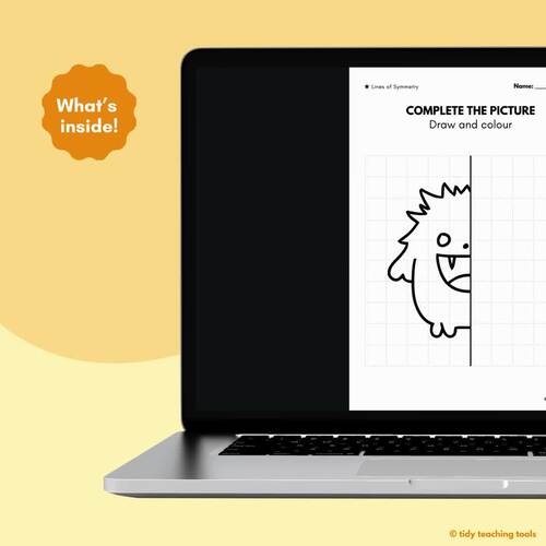 90+ Symmetry Drawings (Lines of Symmetry/Reflection) by tidy teaching tools