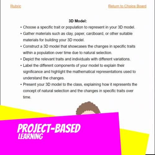 Natural Selection: Choice Board (MS-LS4-6) by Dr B Science | TPT