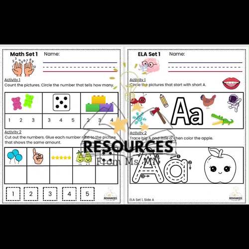 Kindergarten Emergency Sub Plans – 5 Days (Middle of Year) | TPT