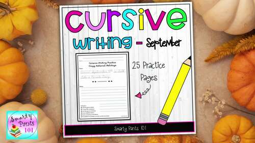 Cursive Writing Practice Sentences - September - Jokes, Fun Facts