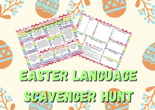 Easter Language Scavenger Hunt | ELA | Grades 8-12 by Pagecraft ELA
