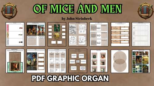 OF MICE AND MEN by John Steinbeck - ELA Literature PDF Graphic Organizer