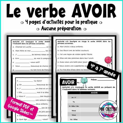 Les VERBES au PRÉSENT de l'INDICATIF I FRENCH VERBS I GROWING BUNDLE