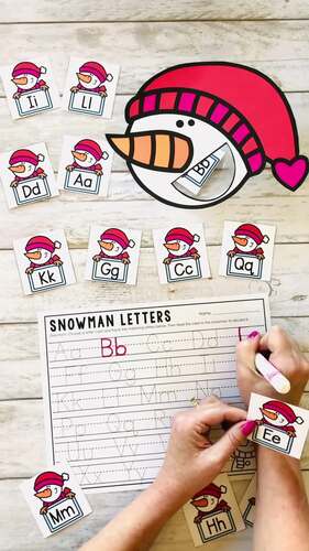 Winter Letter Tracing - Feed the Snowman Tracing Uppercase & Lowercase ...