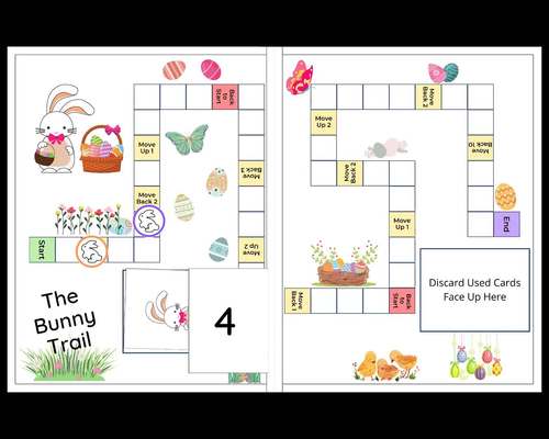 The Bunny Trail Board Game by The Wandering Sky | TPT
