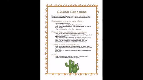 A Desert Habitat Research Activity- A Trip to the Mojave Desert ...