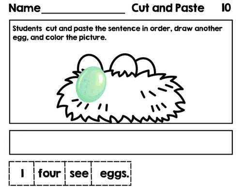 Springtime Mixed-Up Sentences by KinderJenni | TPT