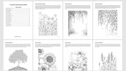 Art therapy Worksheet, Mindful coloring, Thoughts Challange, CBT Art ...
