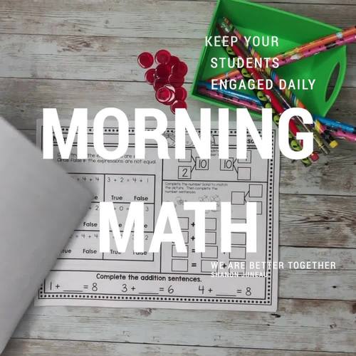 Daily Math Review 1st Grade Morning Work September Spiral Intervention ...