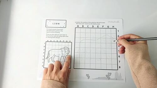 Safari Grid Drawing Set, African Animals End of Year Summer Drawing ...