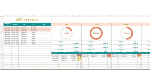 Bill Tracker Google Sheets Spreadsheet by Mom Money Map | TPT