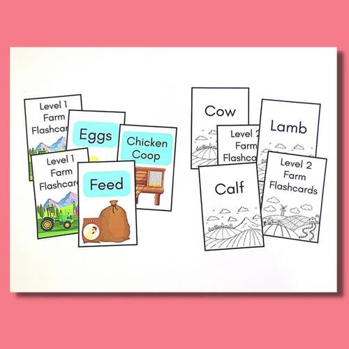Farm Flashcards for Teaching Sight Reading and Farm Vocabulary | TPT