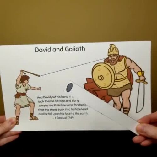David and Goliath Printable Bible Story Craft Kids Sunday School Lesson ...