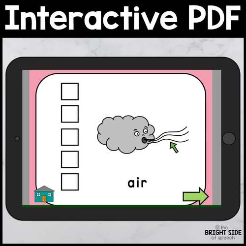 Vocalic AIR No-Print Articulation Flashcards + BOOM cards | TPT