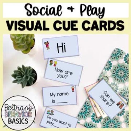 Social and Play Visual Cue Cards Autism by Beltran's Behavior Basics