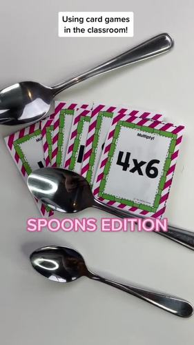 Math Spoons Multiplication and Division Missing Factors Game | TPT